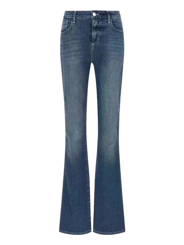 L'Agence Flared Stone-washed Jeans - Blue