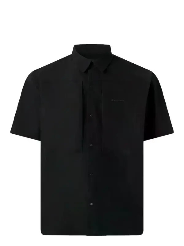 Champion Short-sleeved Button-up Shirt - Black