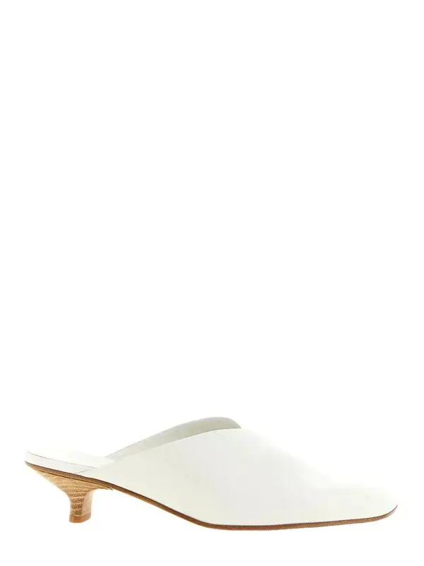 Vicini Lavenue Leather Mules - White