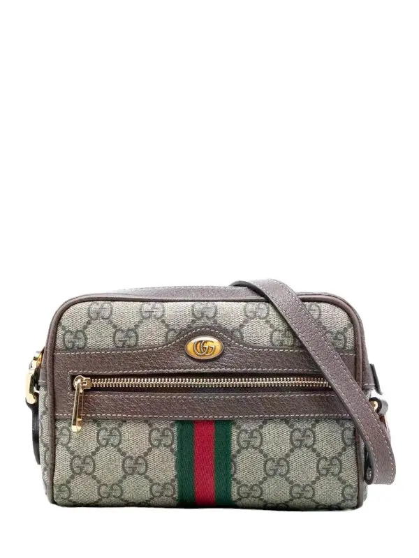 Gucci Mini Gg Supreme Ophidia Crossbody Bag - Neutrals
