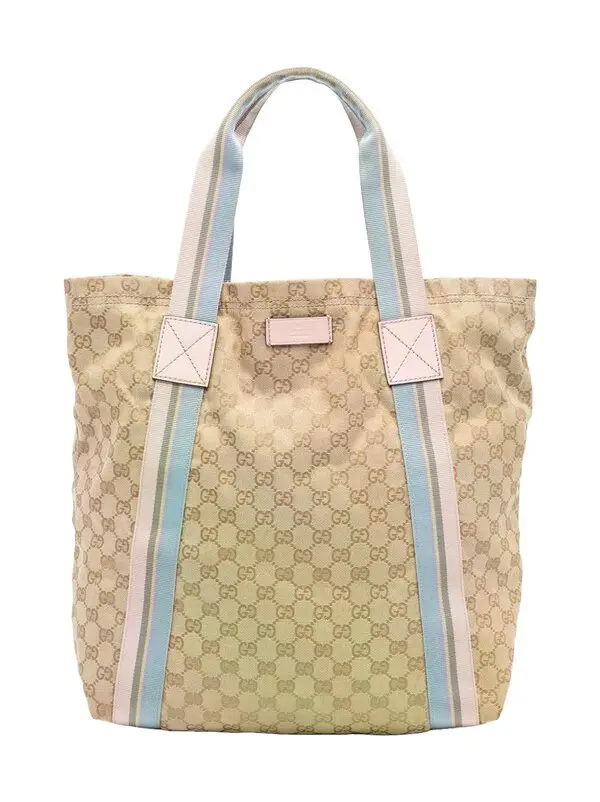 Gucci Gg Canvas Web Tote Bag - Neutrals