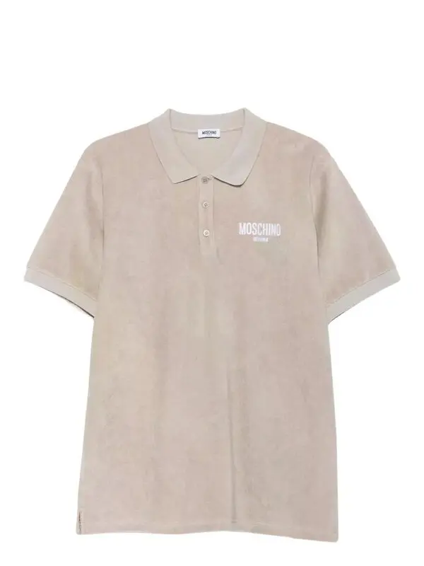 Moschino Buttoned Polo Shirt - Neutrals