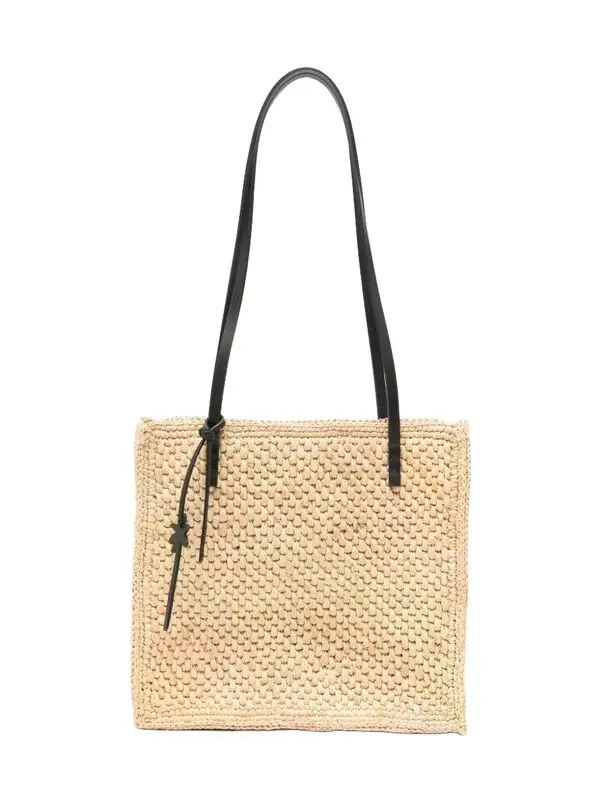 Manebí Raffia Shoulder Bag - Neutrals