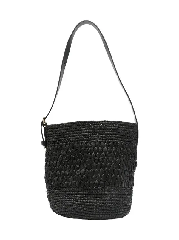 Manebí Raffia Shoulder Bag - Black