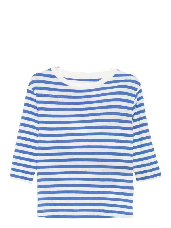 Majestic Filatures Striped Boat-neck Top - Blue