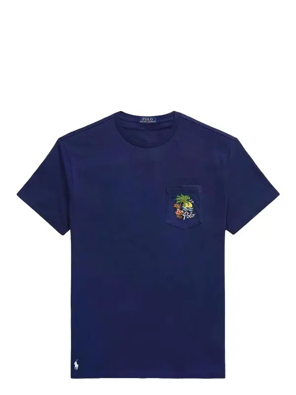 Polo Ralph Lauren Logo-embroidered Pocket T-shirt - Blue