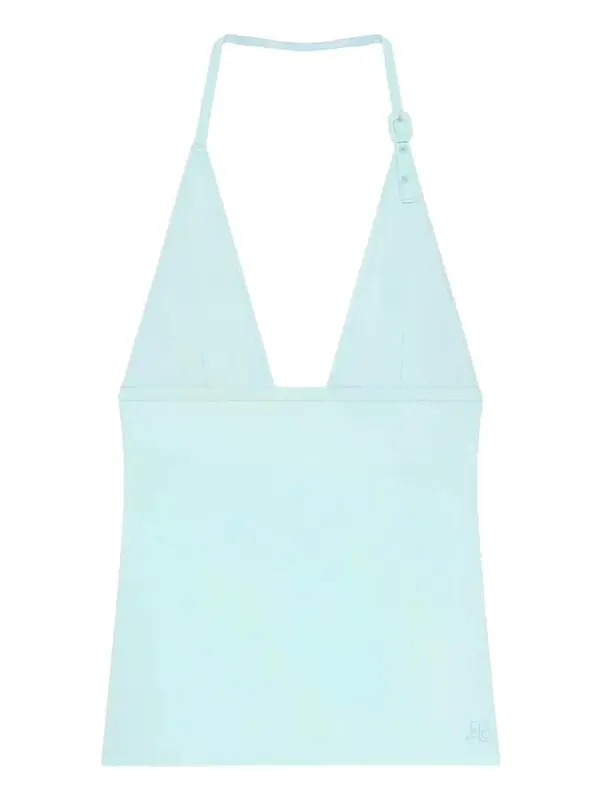 COURREGES Halterneck Tank Top - Blue