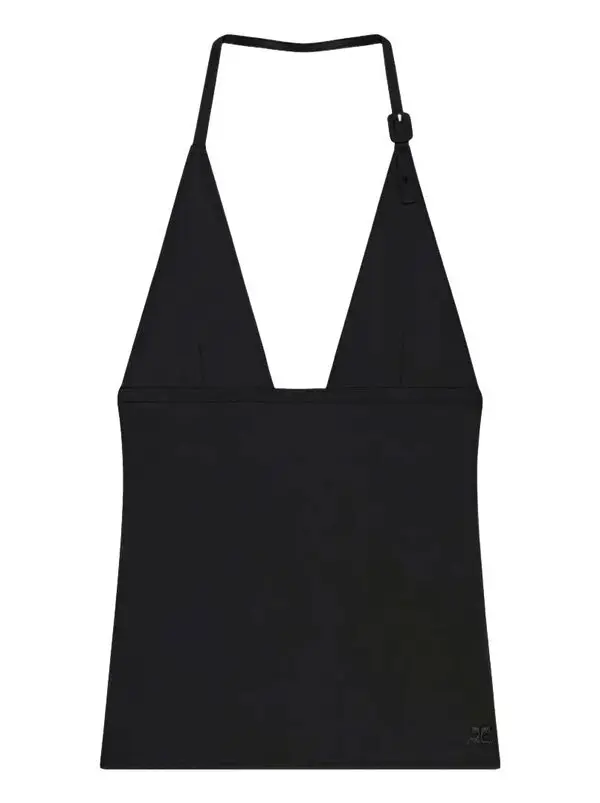COURREGES Bikini-style Jersey Top - Black