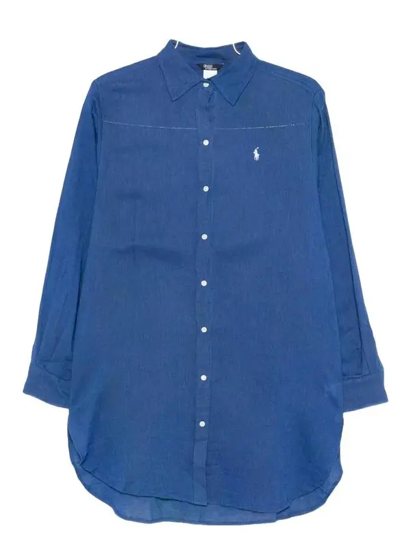 Polo Ralph Lauren Polo Pony Boyfriend Shirt - Blue