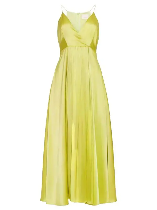 Cinq À Sept V-neck Pleated Dress - Green