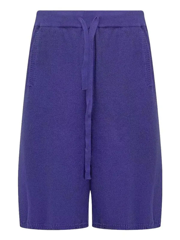 LANEUS Knitted Bermuda Shorts - Blue