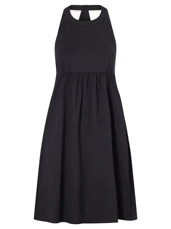 Max Mara Halterneck Mini Dress In Cotton Blend - Black