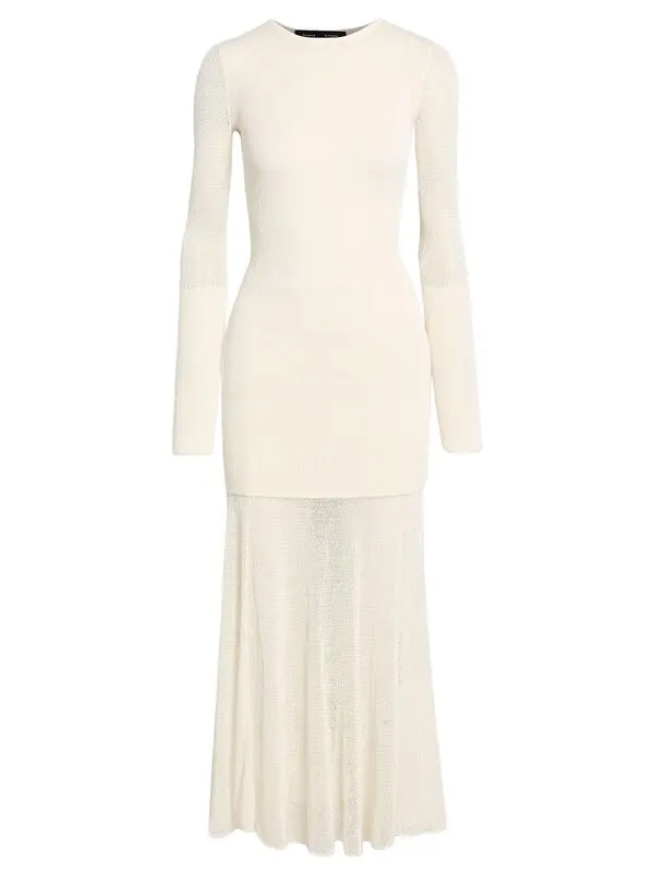 Proenza Schouler Layered Bouclé And Stretch-knit Midi Dress - Off-white