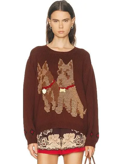 BODE Scottie Sweater - Brown