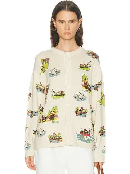 BODE Embellished Wool Cotton Cardigan - Multi