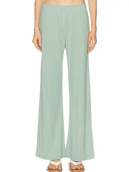 LESET Pointelle Boxer Pant - Eucalyptus