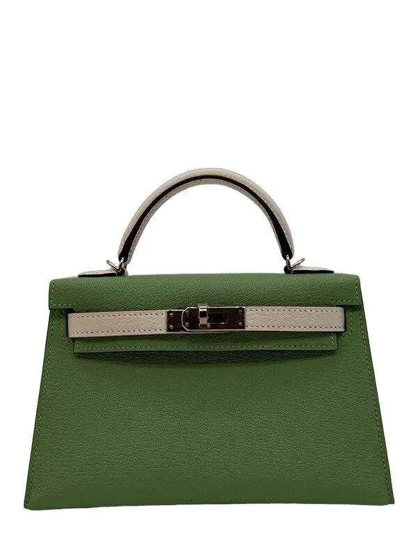 Hermès Mini Kelly Chevre Leather With Palladium Hardware - Multi