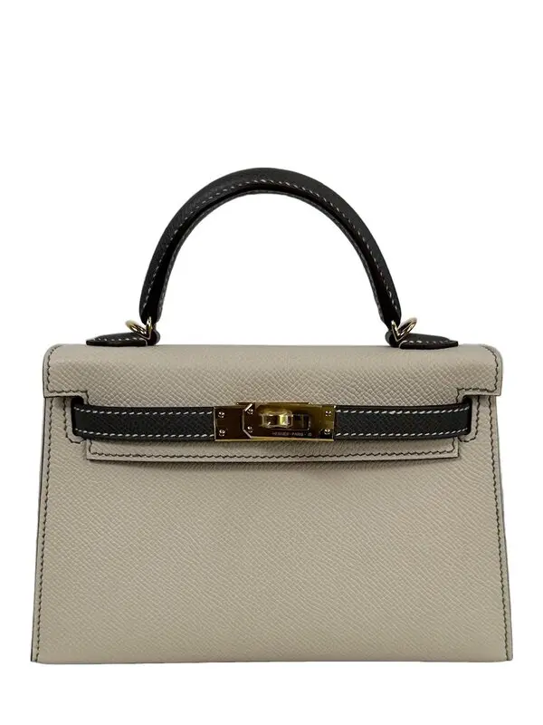 Hermès Mini Kelly 20cm Epsom With Gold Hardware - White