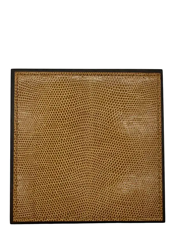 Hermès Lizard Wooden Box - Yellow