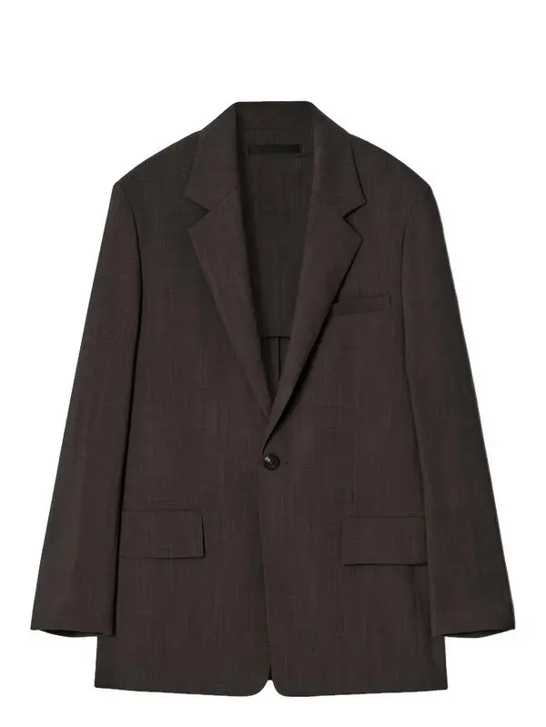Cos Fluid Lightweight Wool Blazer - Brown