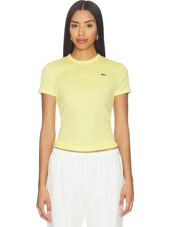 Lacoste Slim Fit Cotes Tee - Yellow