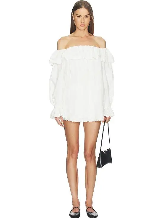 STONE COLD FOX X Abby Mini Dress - Soft White
