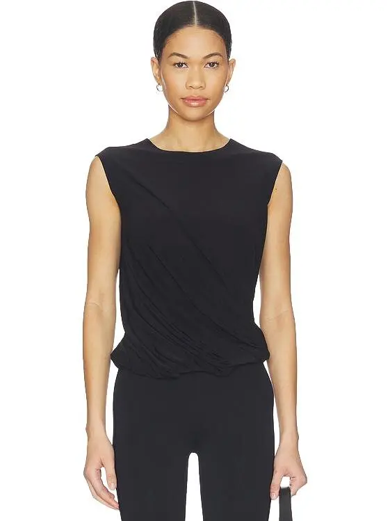 Norma Kamali Sleeveless Twist Top - Black