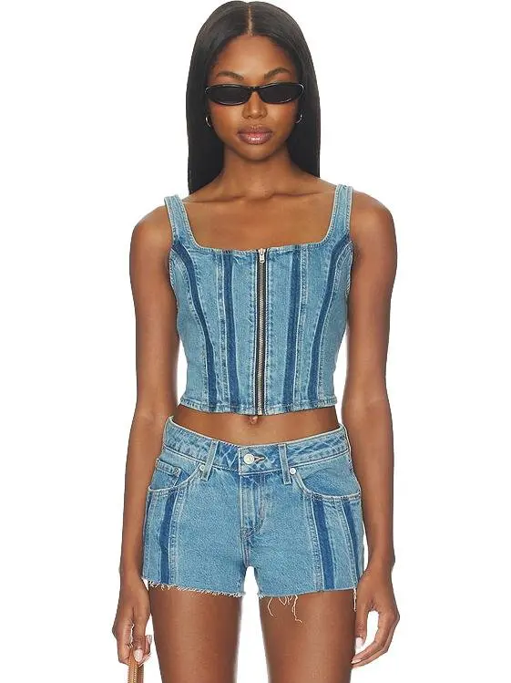 LEVI'S Seamed Zip Bustier - Shadow Work