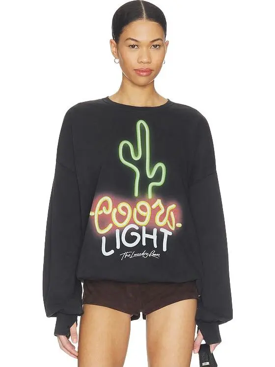 THE LAUNDRY ROOM Coors Light Neon Cactus Jumper - Black Snow
