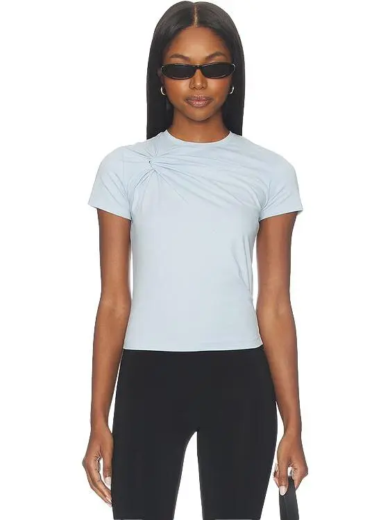 Good American Super Stretch Twist Tee - Sky