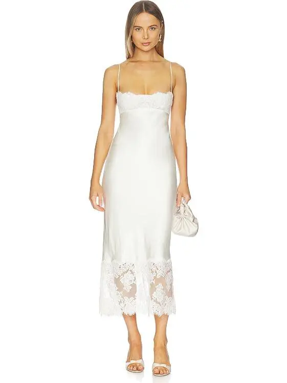 STONE COLD FOX X Carmela Midi Dress - Ivory