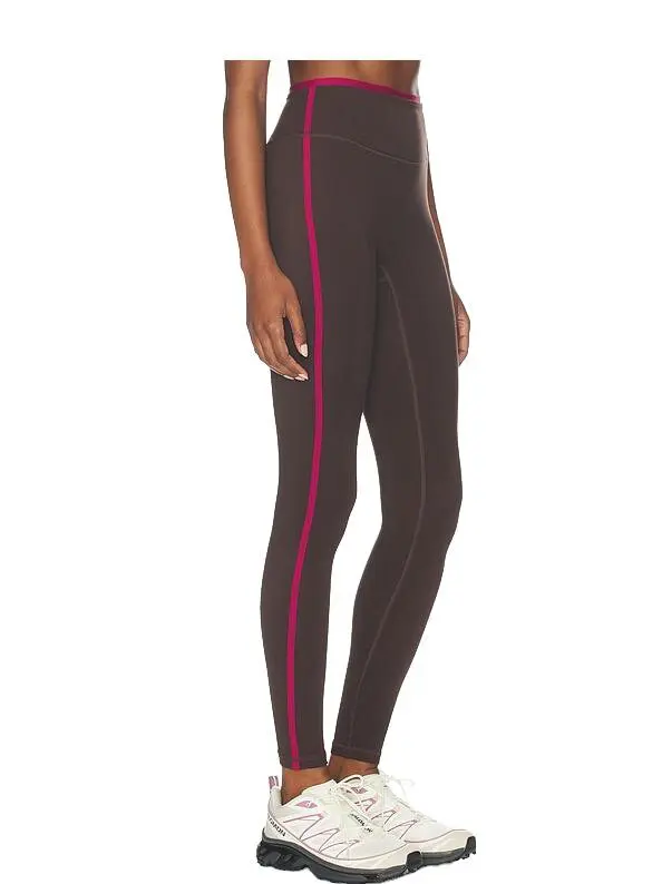 FORM Two Tone Leggings In Brown - Espresso