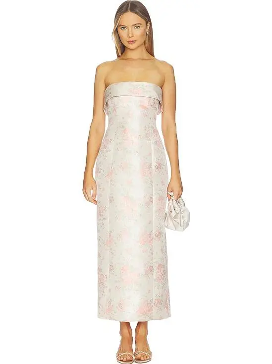 STONE COLD FOX X Cathy Midi Dress - Pink Multi Floral