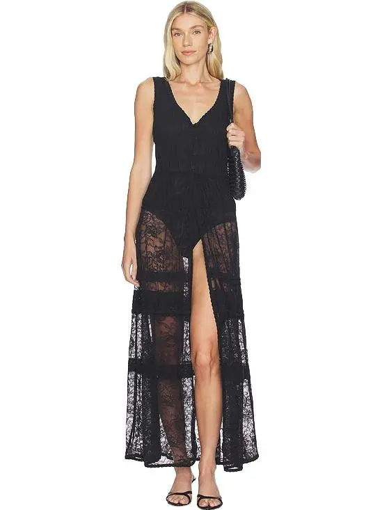 Free People Sweet Saloon Sleeveless Maxi Dress - Black