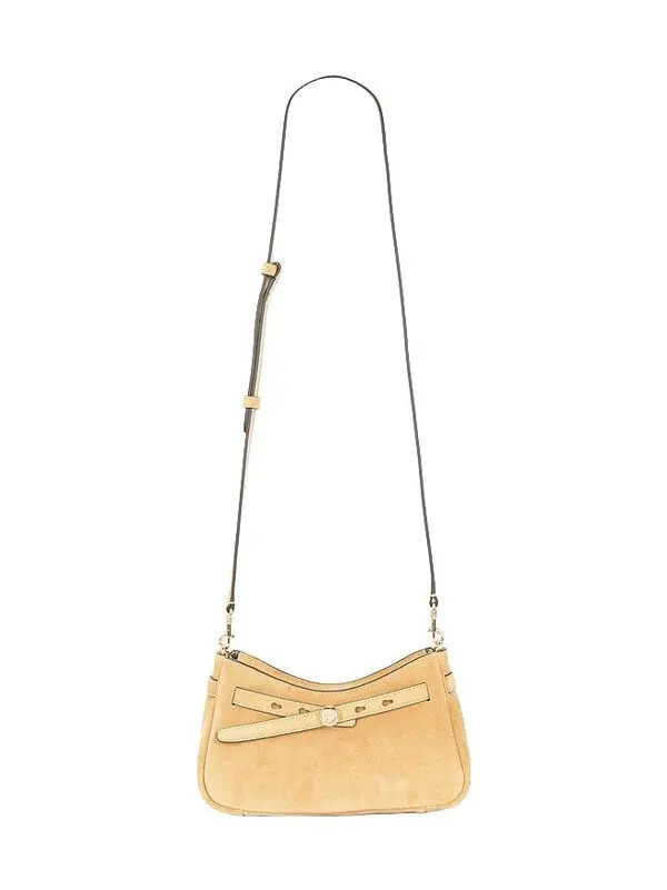 Tory Burch Zip Top Crossbody Bag - Butter