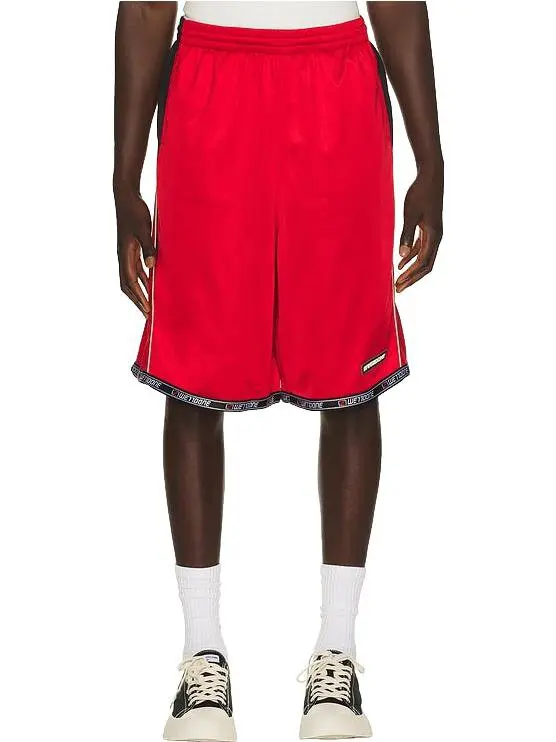 We11Done Sporty Football Jersey Shorts - Red