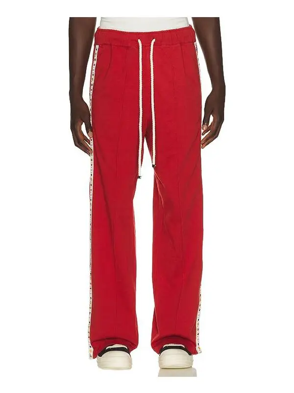 NAHMIAS Novelty Track Pant In Red - Ruby