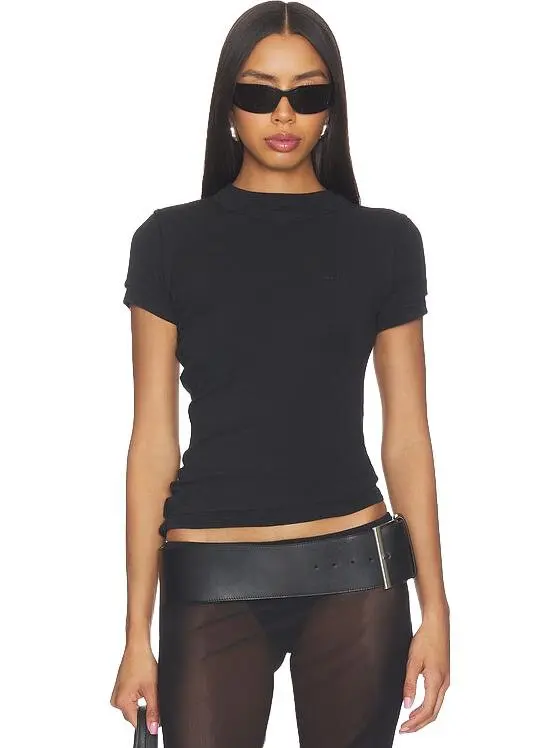 Alexander Wang Layered Short Sleeve Top - Black