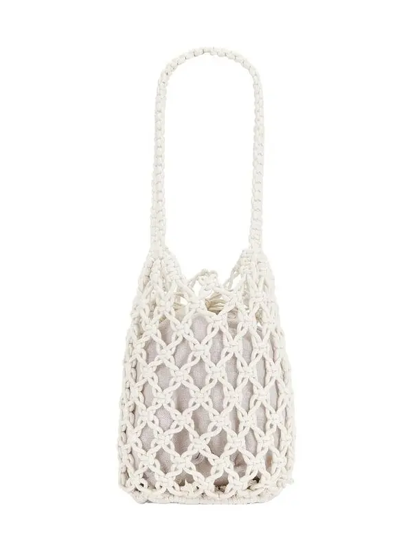 Hat Attack Elodie Fisherman Bag - White