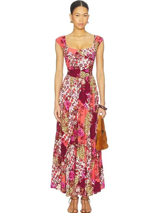 Free People Sasha Maxi Dress - Strawberry Combo