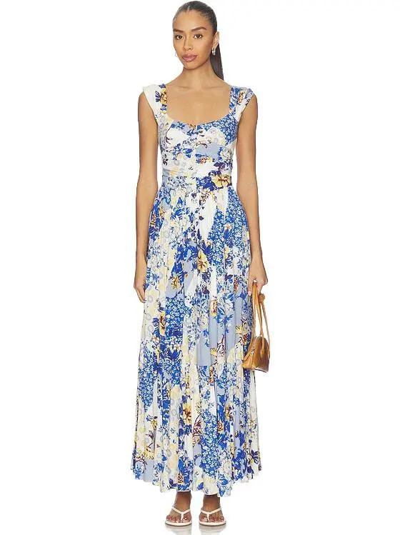 Free People Sasha Maxi Dress - Porcelain Combo