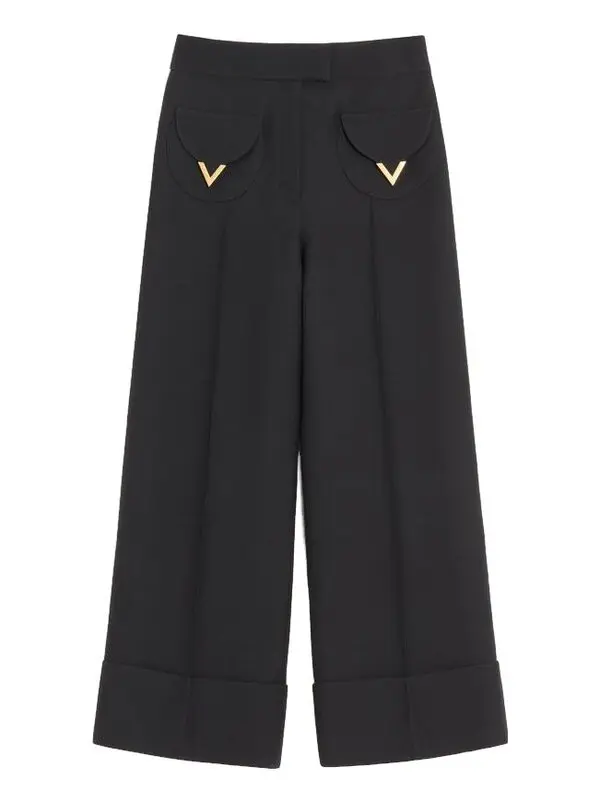 Valentino Garavani Crepe Couture Trousers - Black