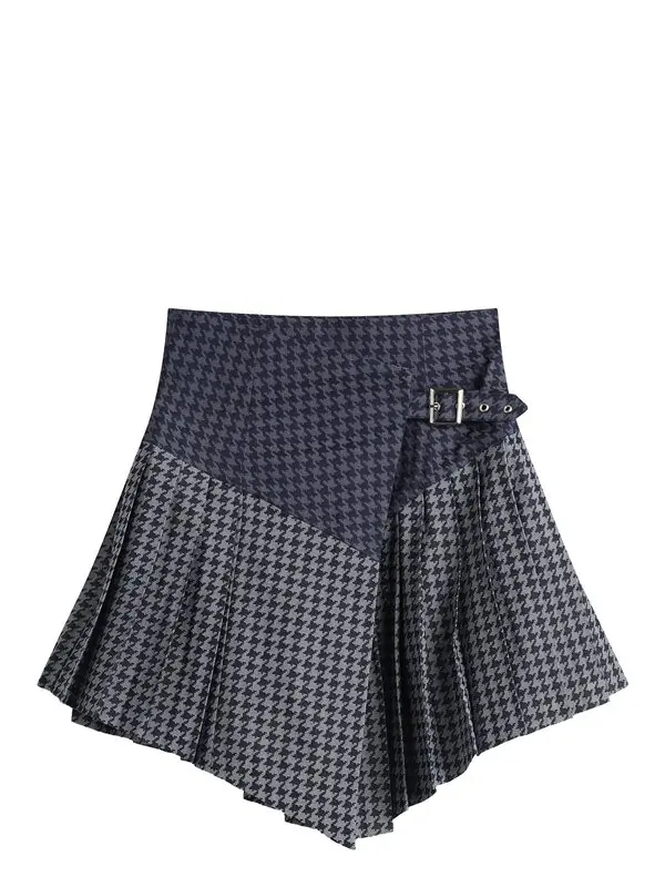 TOLU COKER Kilt Mini Skirt - Indigo