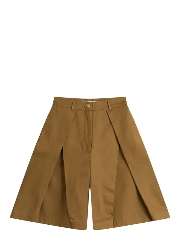 TOLU COKER Twill Pleated Shorts - Tobacco