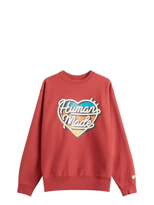 HUMAN MADE Heavyweight Heart Logo Sweatshirt - Red