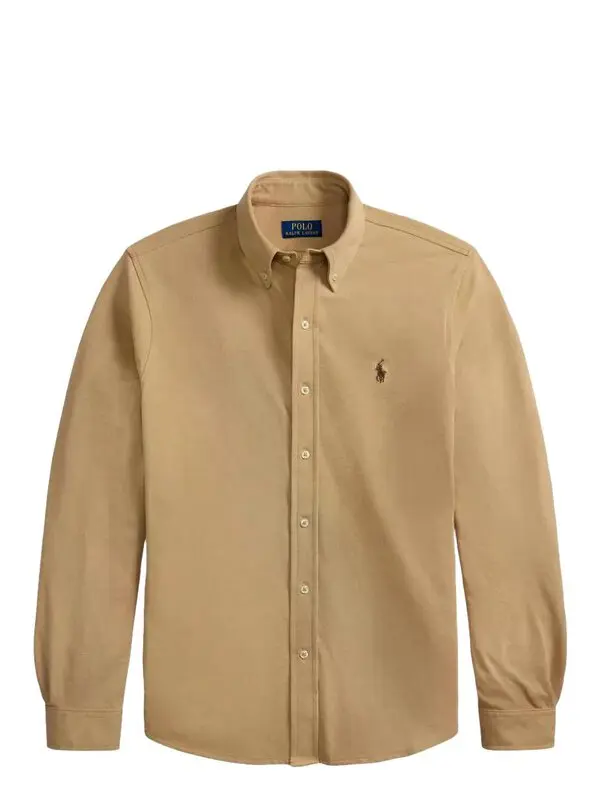Polo Ralph Lauren Button-down Embroidered Shirt - Neutrals