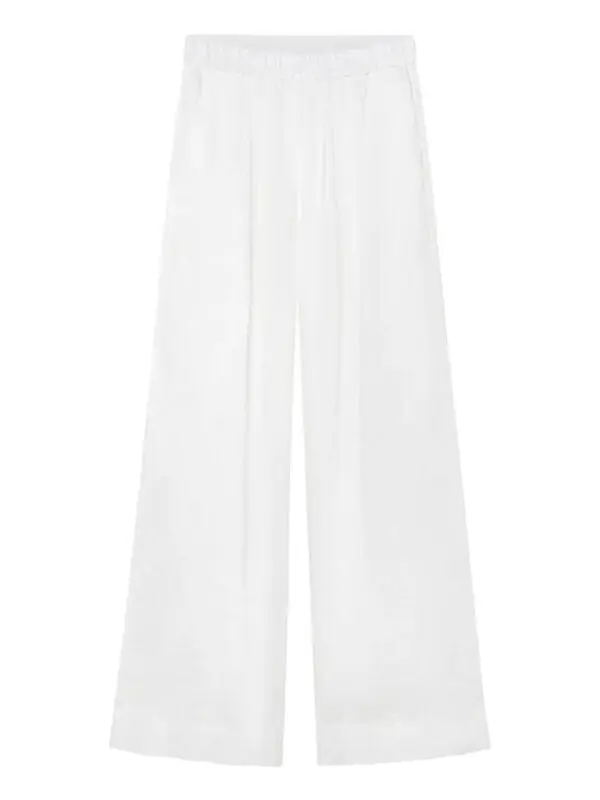 FORTE_FORTE Elasticated Waistband Trousers - White