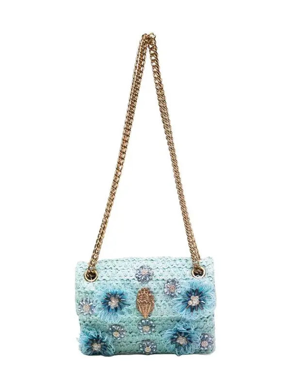 Kurt Geiger Kensington Floral-appliqué Shoulder Bag - Blue