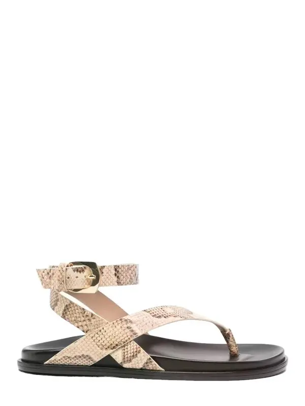 STUART WEITZMAN Marykate Buckle Sandals - Neutrals