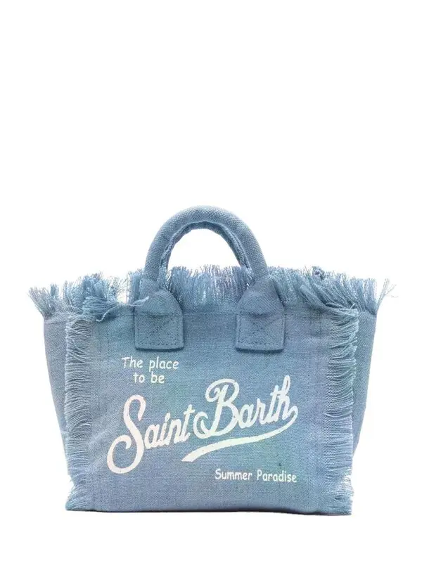 MC2 SAINT BARTH Mini Vanity Linen Tote Bag - Blue